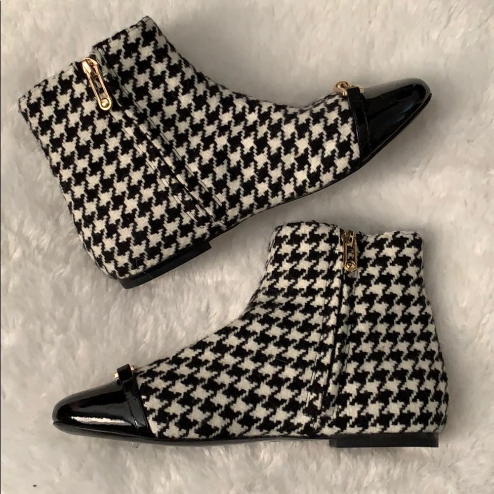 Stella Luna Tweed Houndstooth Booties - Gem
